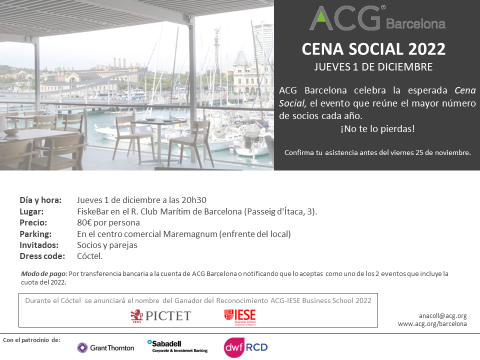 CENA SOCIAL 2022 | ACG Spain